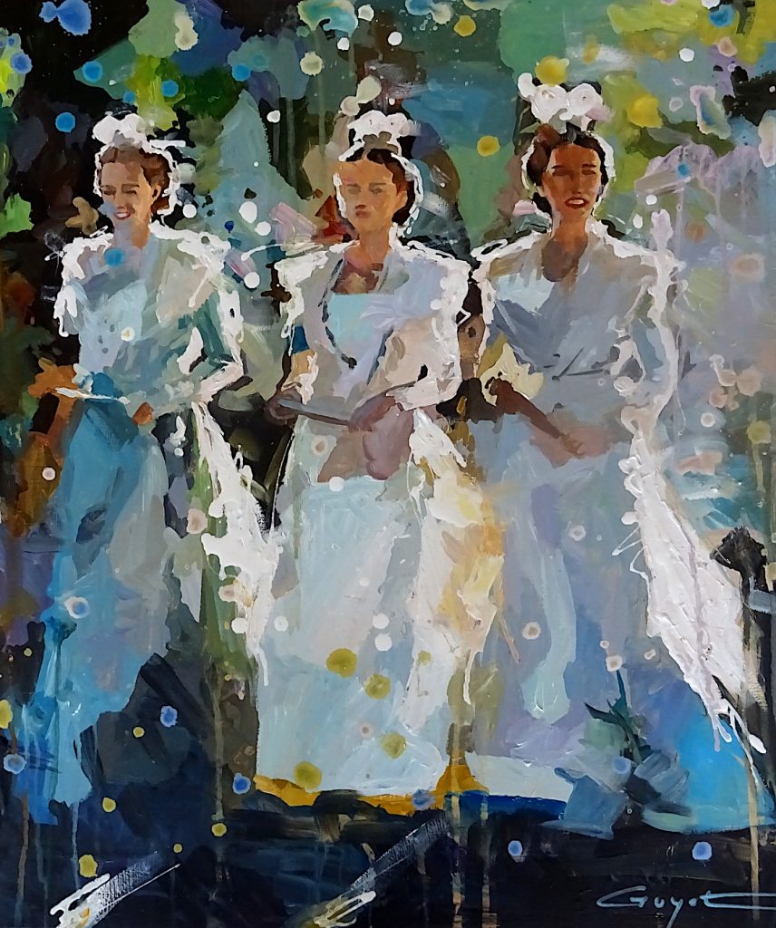 Arlesiennes en promenade - 2025 - Marc Guyot peintre
